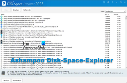 Ashampoo Disk-Space-Explorer helps visualize space usage