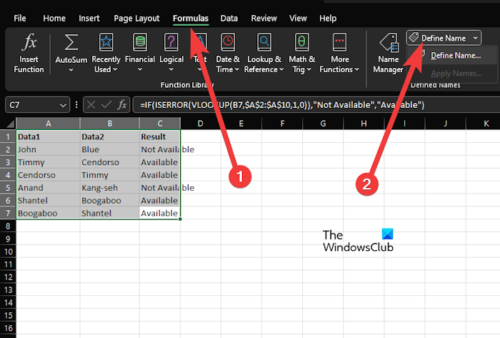 How to create Named Ranges in Excel