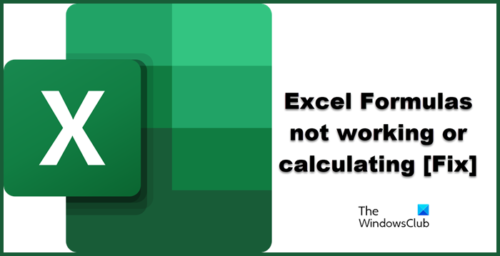 Excel Formulas not working, calculating or updating automatically Excel Formulas not working, calculating or updating automatically