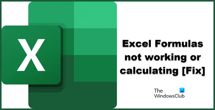 Excel Formulas not working, calculating or updating automatically Excel Formulas not working, calculating or updating automatically