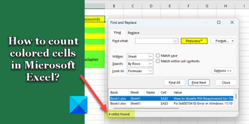 How To Count Colored Cells In Excel