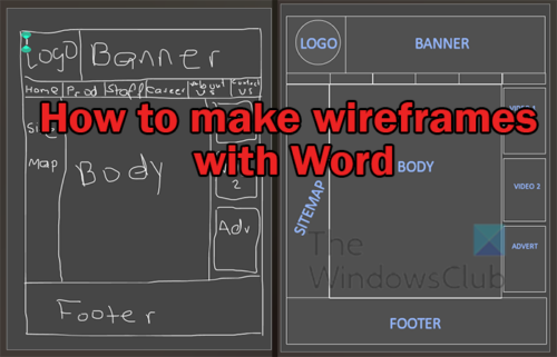 How to create a Wireframe in Word