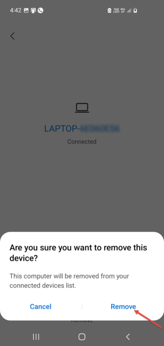 How to unlink Phone from Windows PC