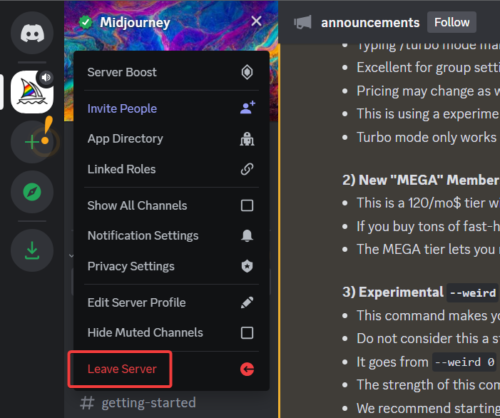Midjourney Bot Failed to process your command