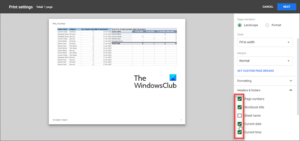 How to add Headers or Footers in Google Sheets?