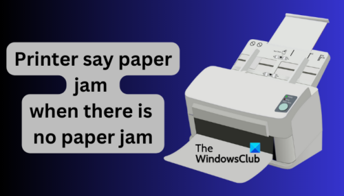 Printer says paper jam when there is no paper jam