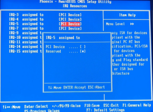 This device is requesting a PCI interrupt but is configured for an ISA ...