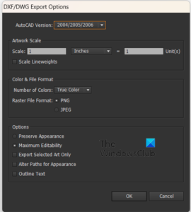 How to save file as SVG, DXF, DST, and CDR in Illustrator