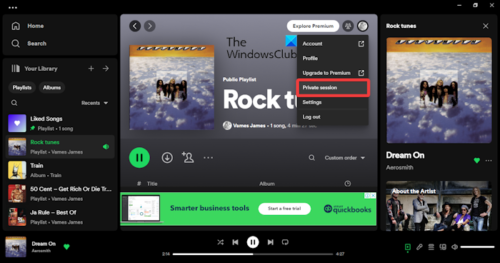 How to turn on Private Sessions on Spotify