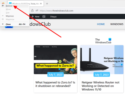 Cannot resize windows on Windows 11/10