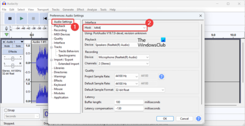 Fix Audacity not Recording sound on PC