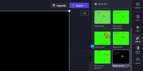 How to add Green Screen in Clipchamp