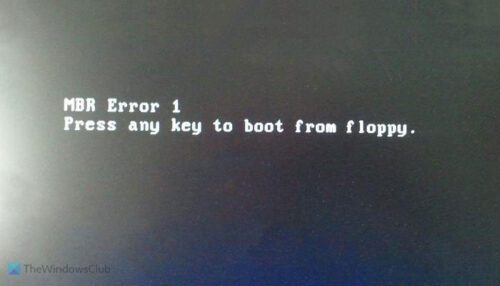 MBR Error 1, 2 or 3 on Windows 11/10 [Fix]