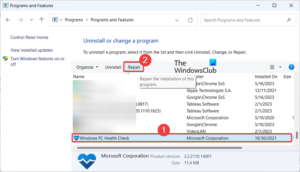 PC Health Check not opening, working or showing results