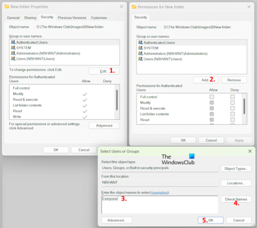 An error occurred while applying security information [Fix]