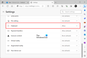Copy and paste not working in Chrome and Edge