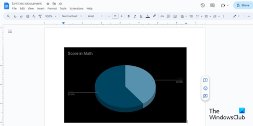 How to create a chart in Google Docs