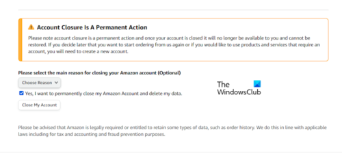 How to close or delete your Amazon account