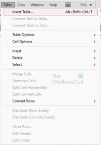 How to create a Table in InDesign