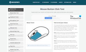 Best free online Mouse Tester Tools for Windows PC