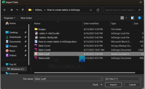 How to export InDesign file to Excel