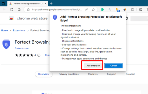Fortect Browsing Protection will secure your Browser free