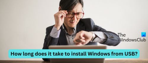 How long does it take to install Windows from USB?