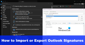 How to Import or Export Outlook Signatures