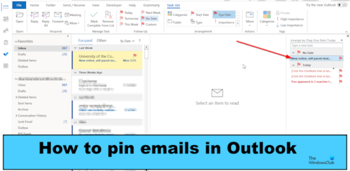 How To Pin Emails In Outlook