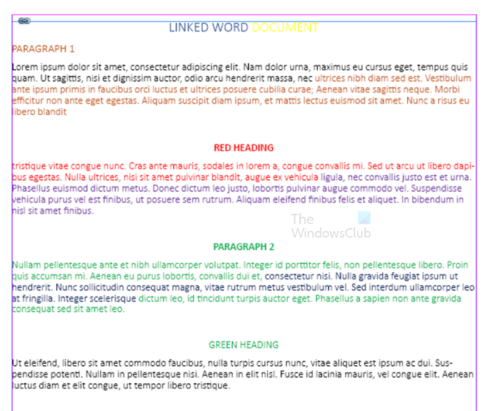 Link InDesign to Word for automatic update automatically