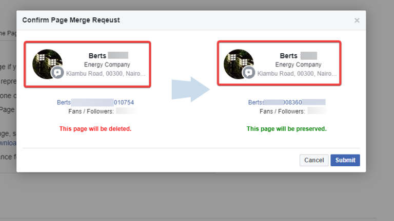 How to merge two Facebook accounts with same name