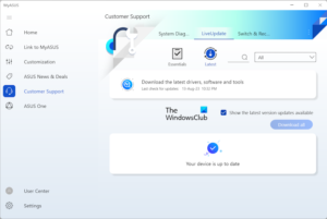 How to download and use MyASUS app on ASUS computers