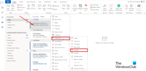 How to pin Emails in Outlook