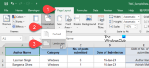 How to change Page Orientation to Landscape in Excel