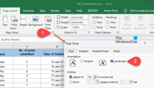 How to change Page Orientation to Landscape in Excel