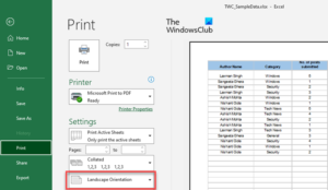 How to change Page Orientation to Landscape in Excel