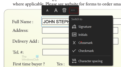 How to fill out a PDF form in Adobe Acrobat