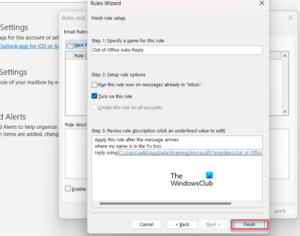 Disable or Enable Out of Office Reply in Outlook