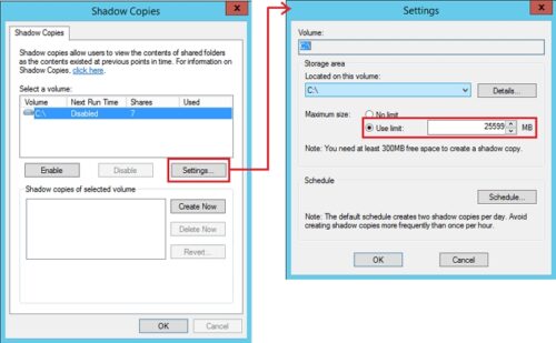 Volume Shadow Copy Service Error 0x80042312 or 0x80042317