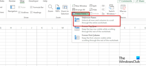 Freeze pane not working in Excel [Fix]