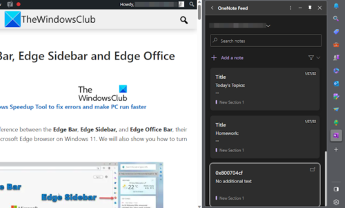 How to use the Note Sidebar in Microsoft Edge