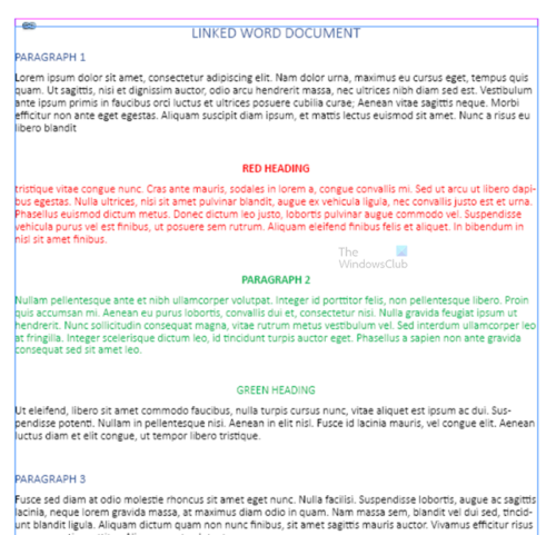 Link InDesign to Word for automatic update automatically