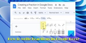 How to write Fractions in Google Docs?