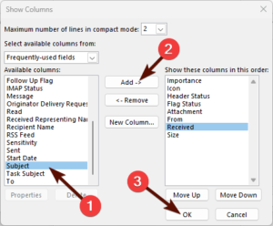 Subject line missing in Outlook; How to add?