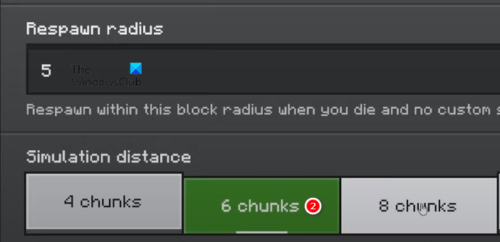 How to change Simulation Distance in Minecraft