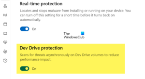 Enable or Disable Dev Drive Protection in Windows 11