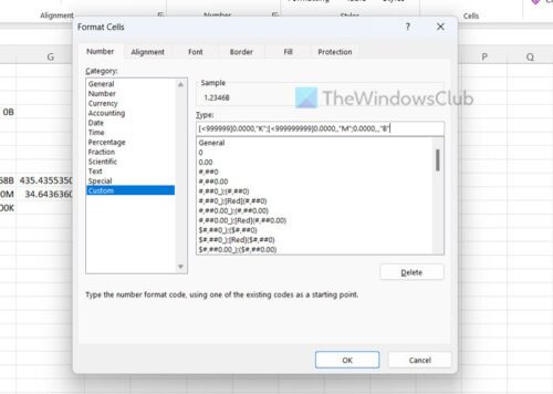 Format numbers in Thousands, Millions, or Billions in Excel