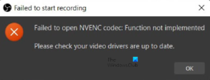 OBS Studio NVENC error on PC [Fix]