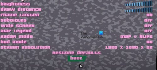 GTA Vice City Cannot find 640x480 video mode