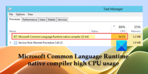 Microsoft Common Language Runtime native compiler high CPU